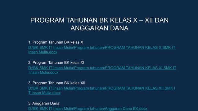 EVALUASI DAN PROGRAM TAHUNAN BK 2024-2025 | PPTX