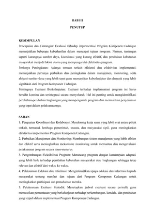 EVALUASI IMPLEMENTASI KEBIJAKAN PROGRAM KOMPONEN CADANGAN[1].pdf