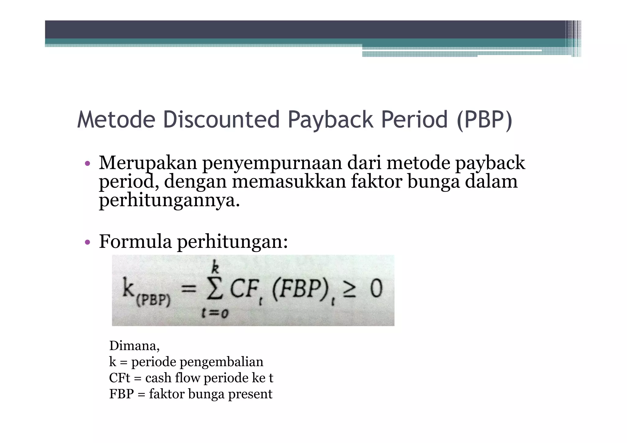 Evaluasi investasi | PDF