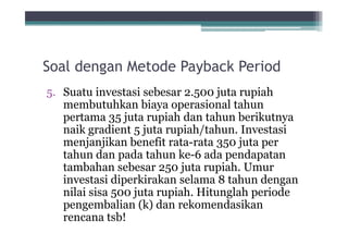 Evaluasi investasi | PDF