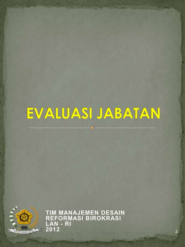 Evaluasi jabatan | PPTX