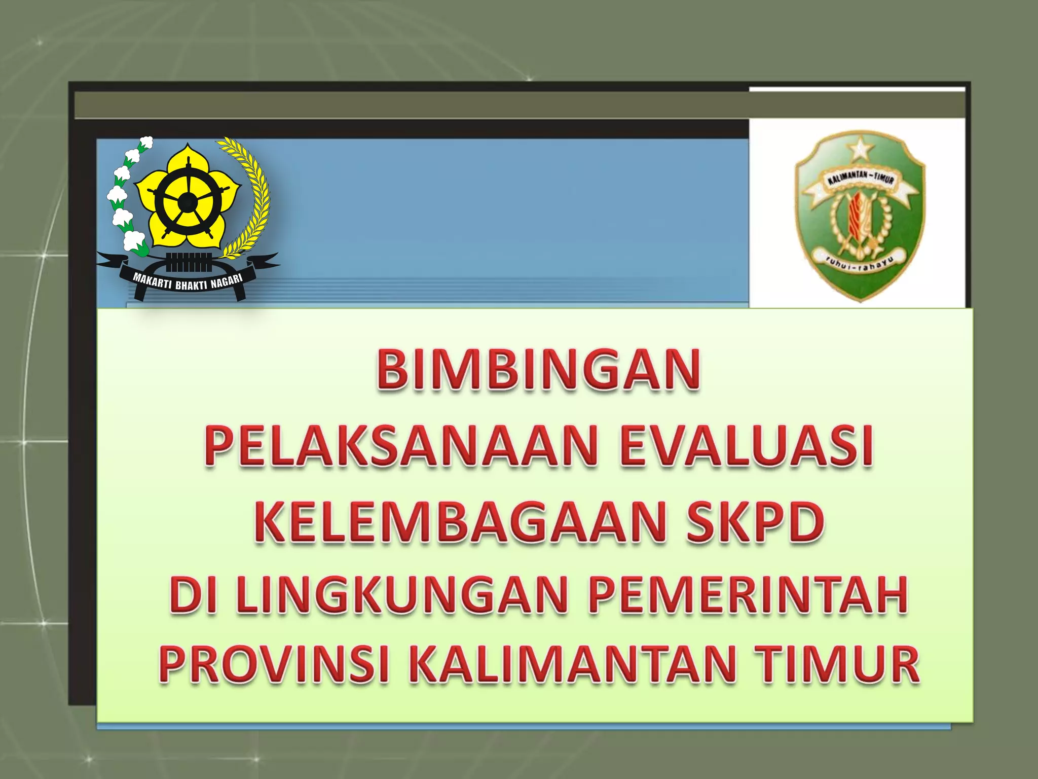 Evaluasi kelembagaan skpd | PDF