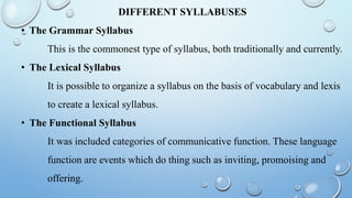Syllabuses and Coursebook | PPT