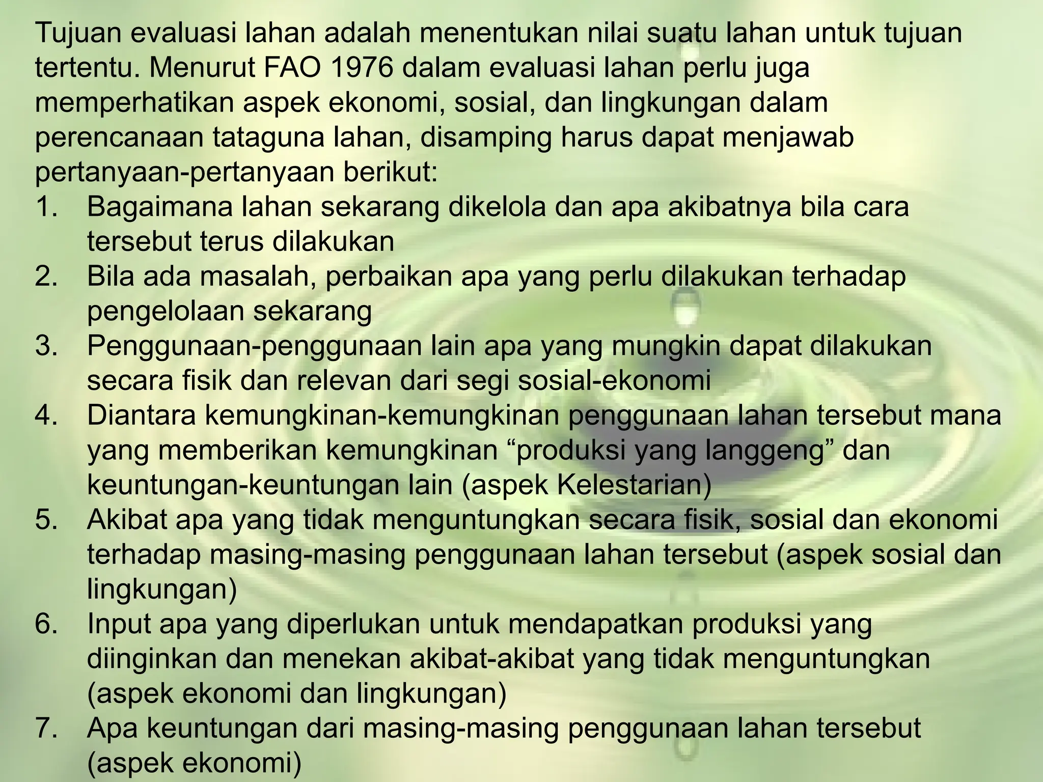 EVALUASI KESESUAIAN LAHAN MATERI 3.pptx