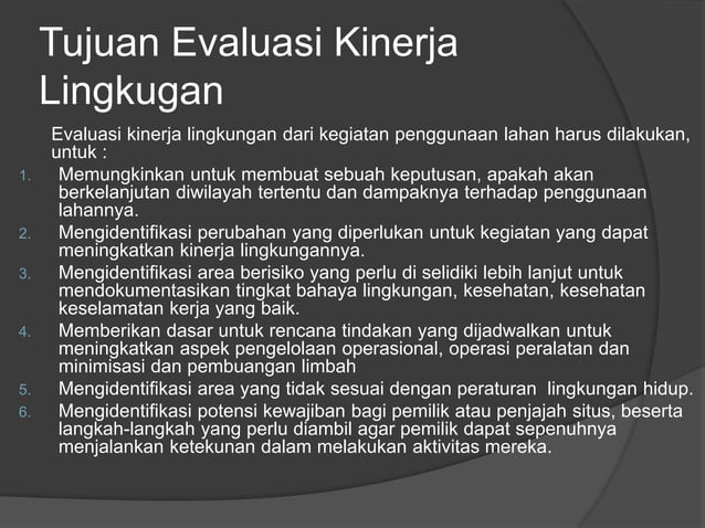 EVALUASI KINERJA LINGKUNGAN KELOMPOK 6.pptx