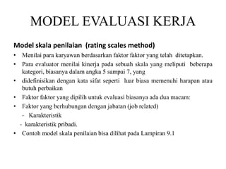 Evaluasi Kinerja Pertemuan sesi ke enam, | PPT