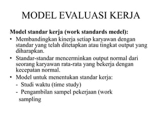 Evaluasi Kinerja Pertemuan sesi ke enam, | PPT