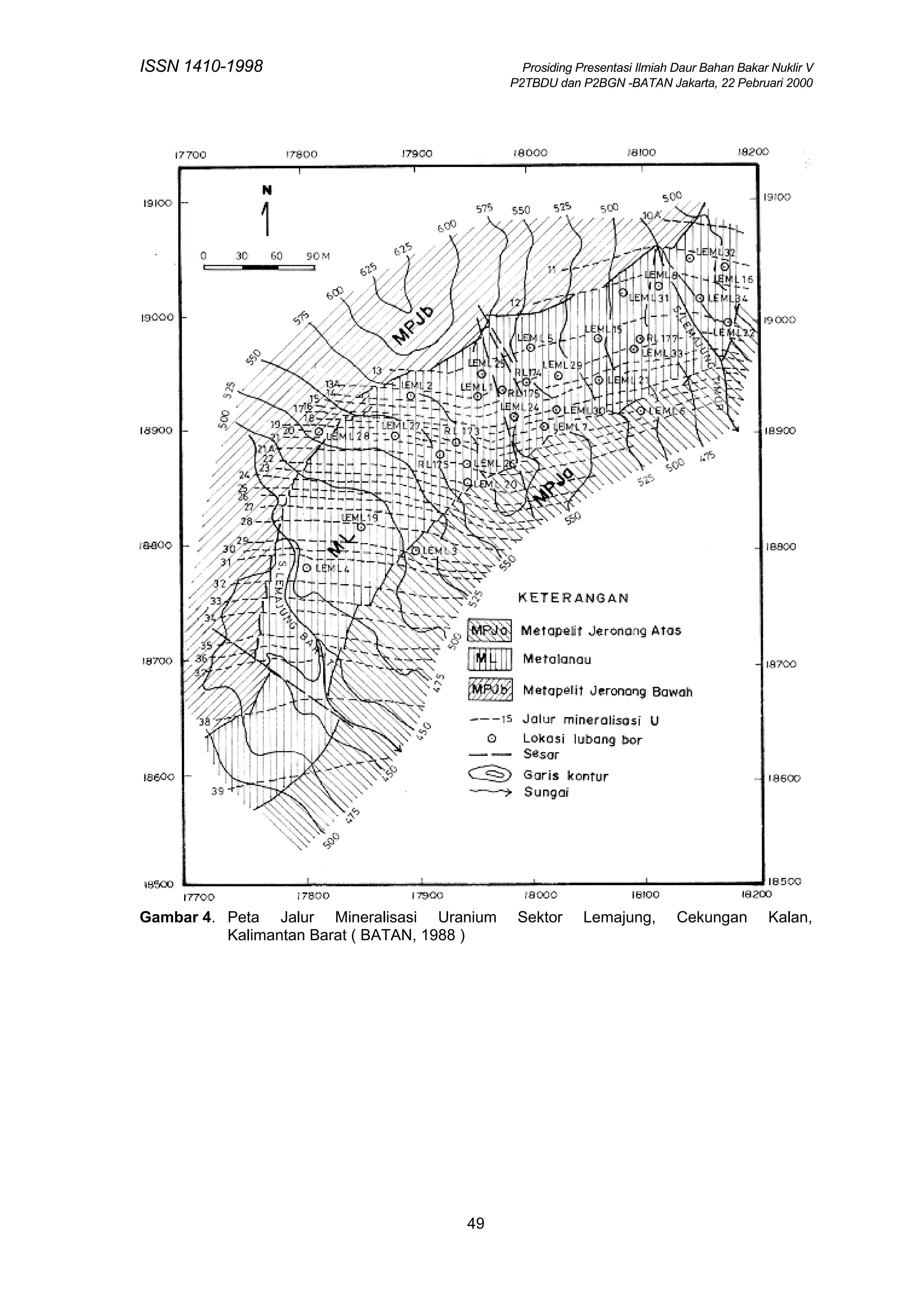 Evaluasi model struktur geologi dan pola mineralisasi uranium sektor ...