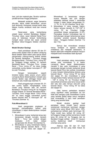 Evaluasi model struktur geologi dan pola mineralisasi uranium sektor lemajung barat, cekungan ...