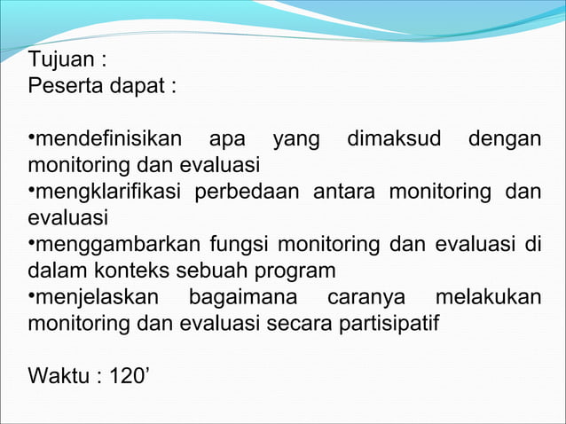 Evaluasi & monitoring | PPT