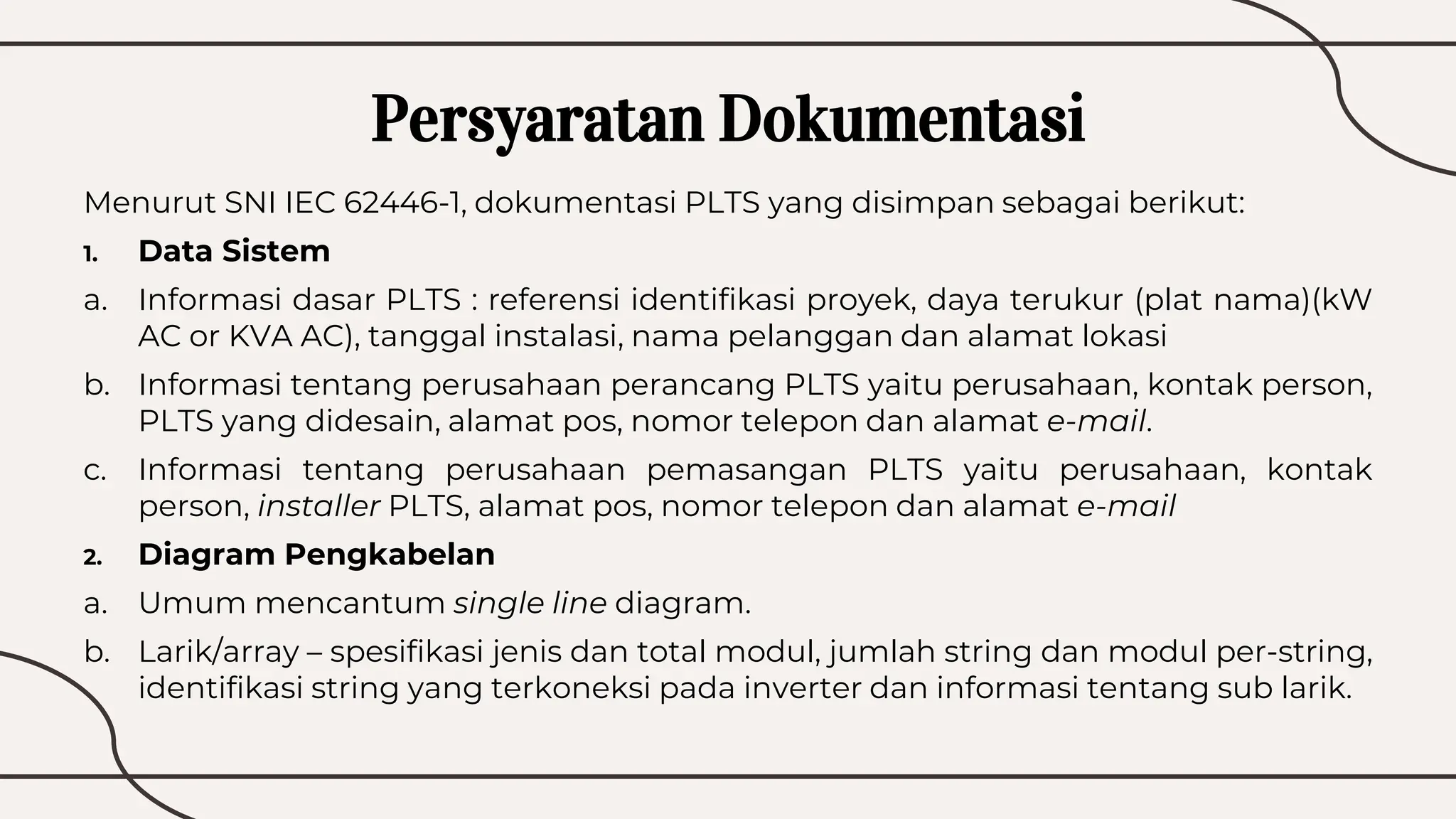 standar dan peraturan evaluasi PLTS.pptx
