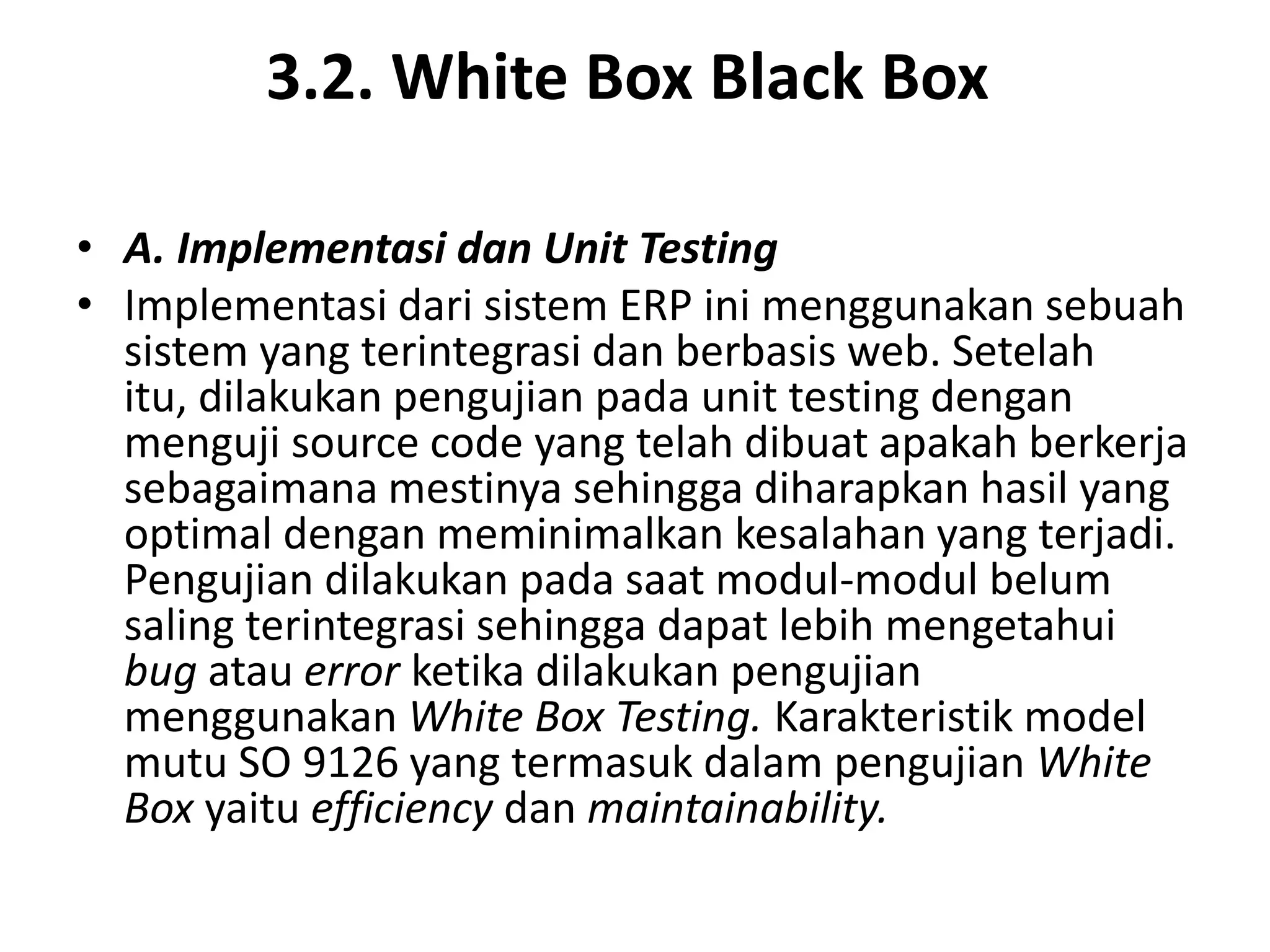 penerapan erp pada sistem informasi berdasarkan iso 9126 | PPTX