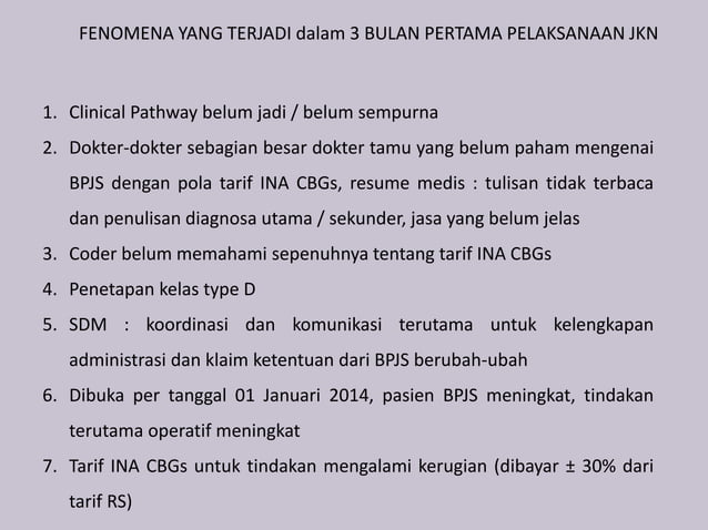 Evaluasi program jkn dan permasalahannya | PPT