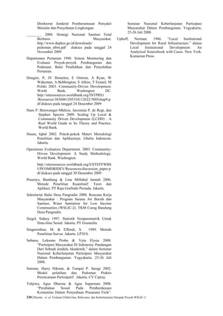Evaluasi Efektifitas, Relevansi dan Keberlanjutan Dampak Proyek Water ...