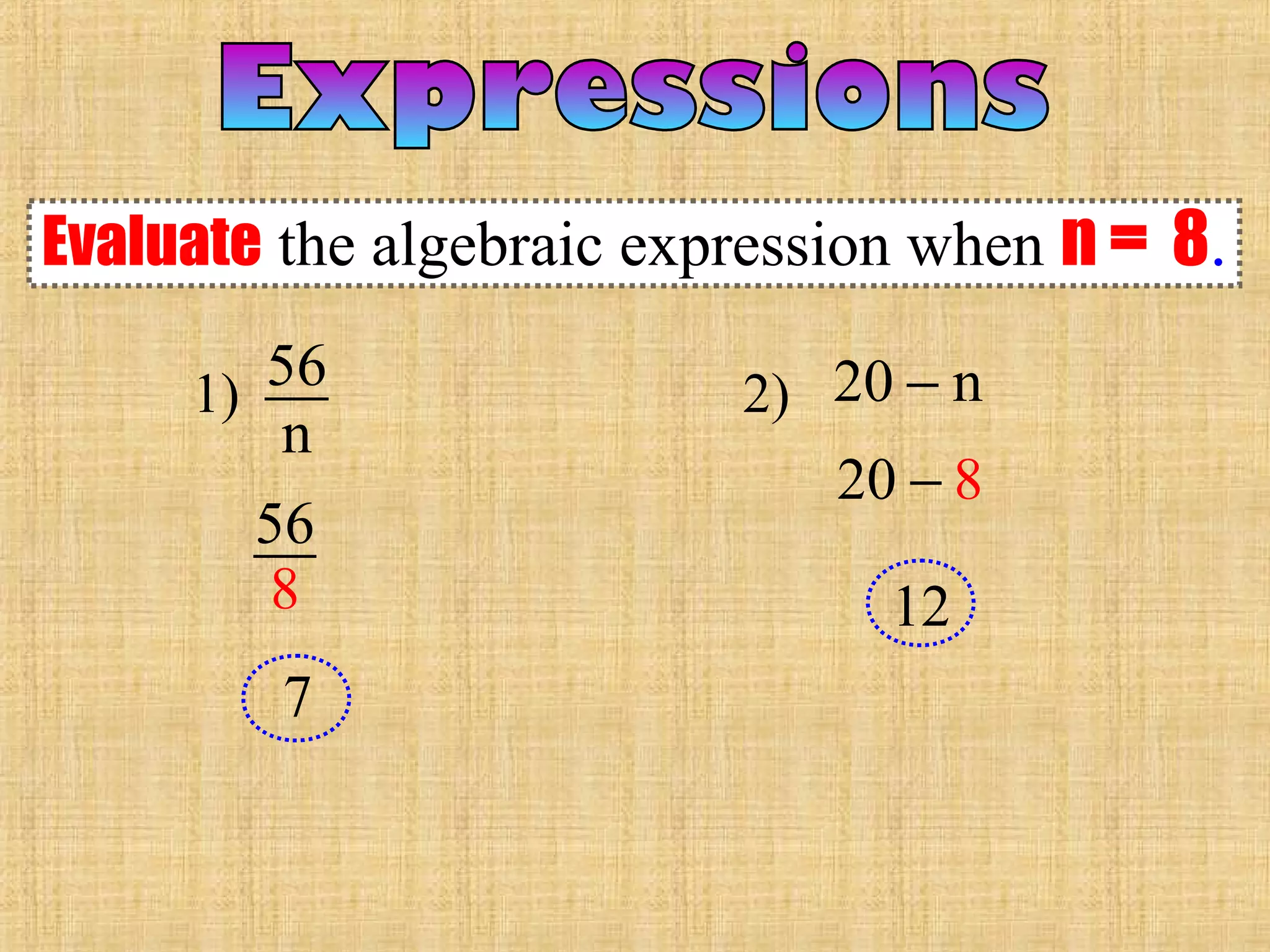 Evaluating Algebraic Expressions | PPT | Programming Languages | Computing
