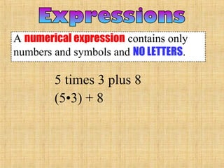 Evaluating Algebraic Expressions | PPT