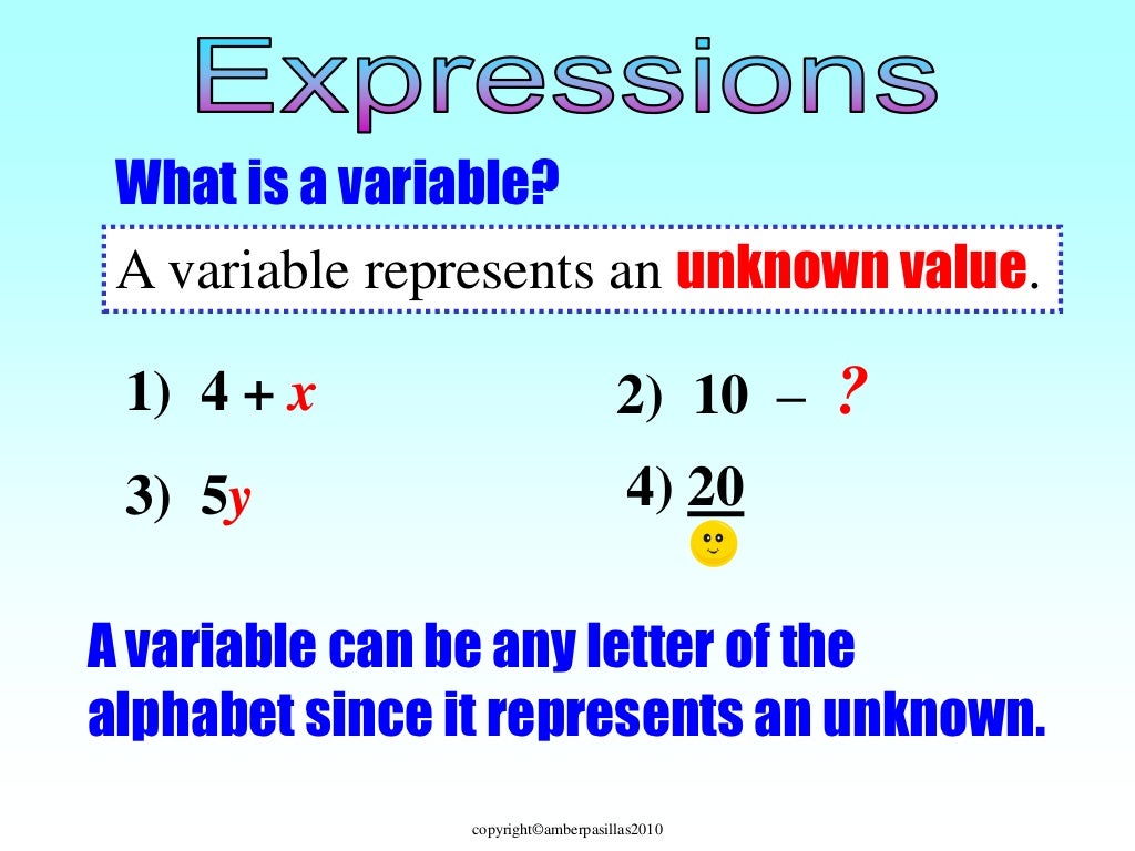 Evaluate Algebraic Expressions