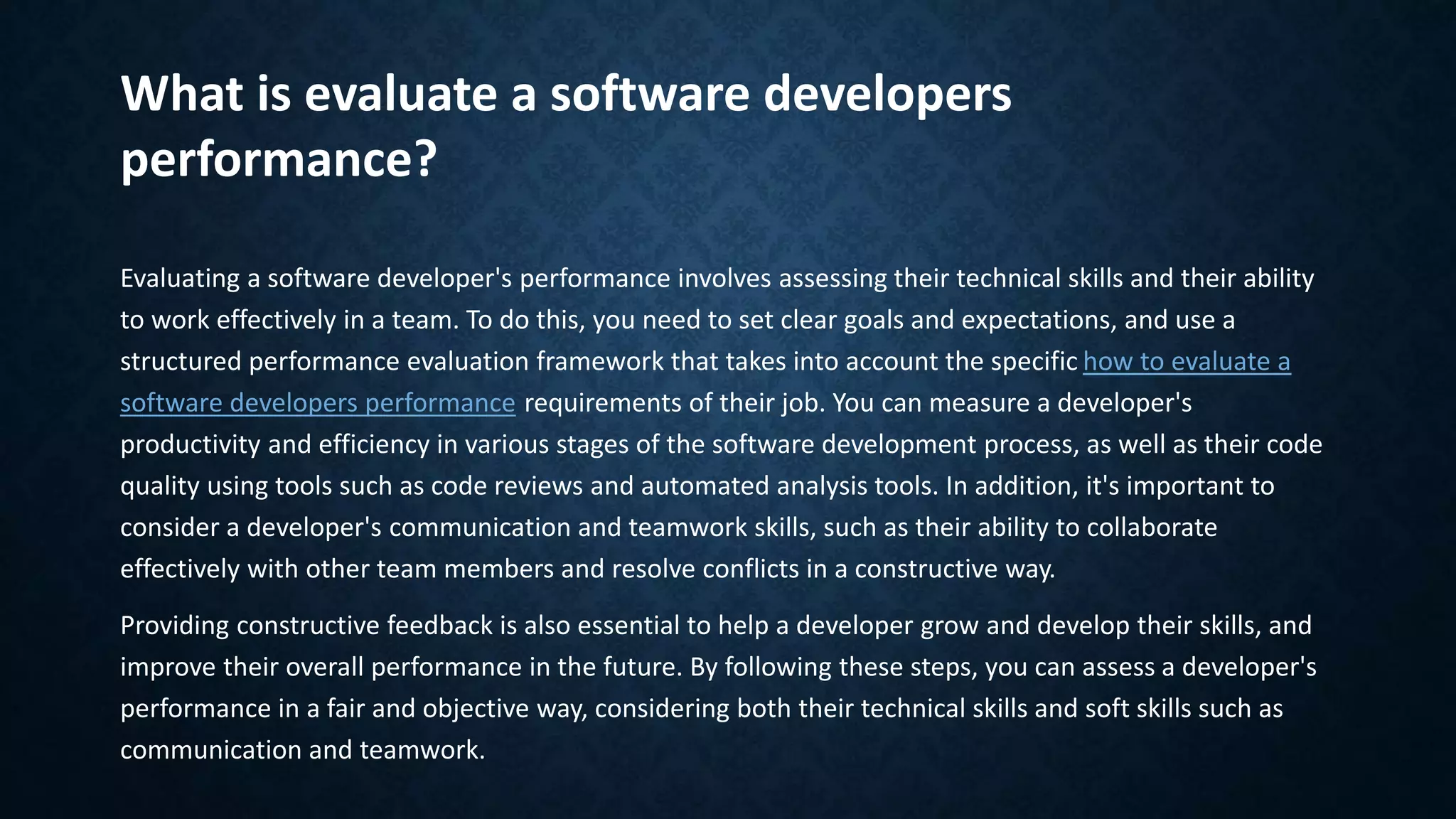 evaluate a software developers performance.pptx