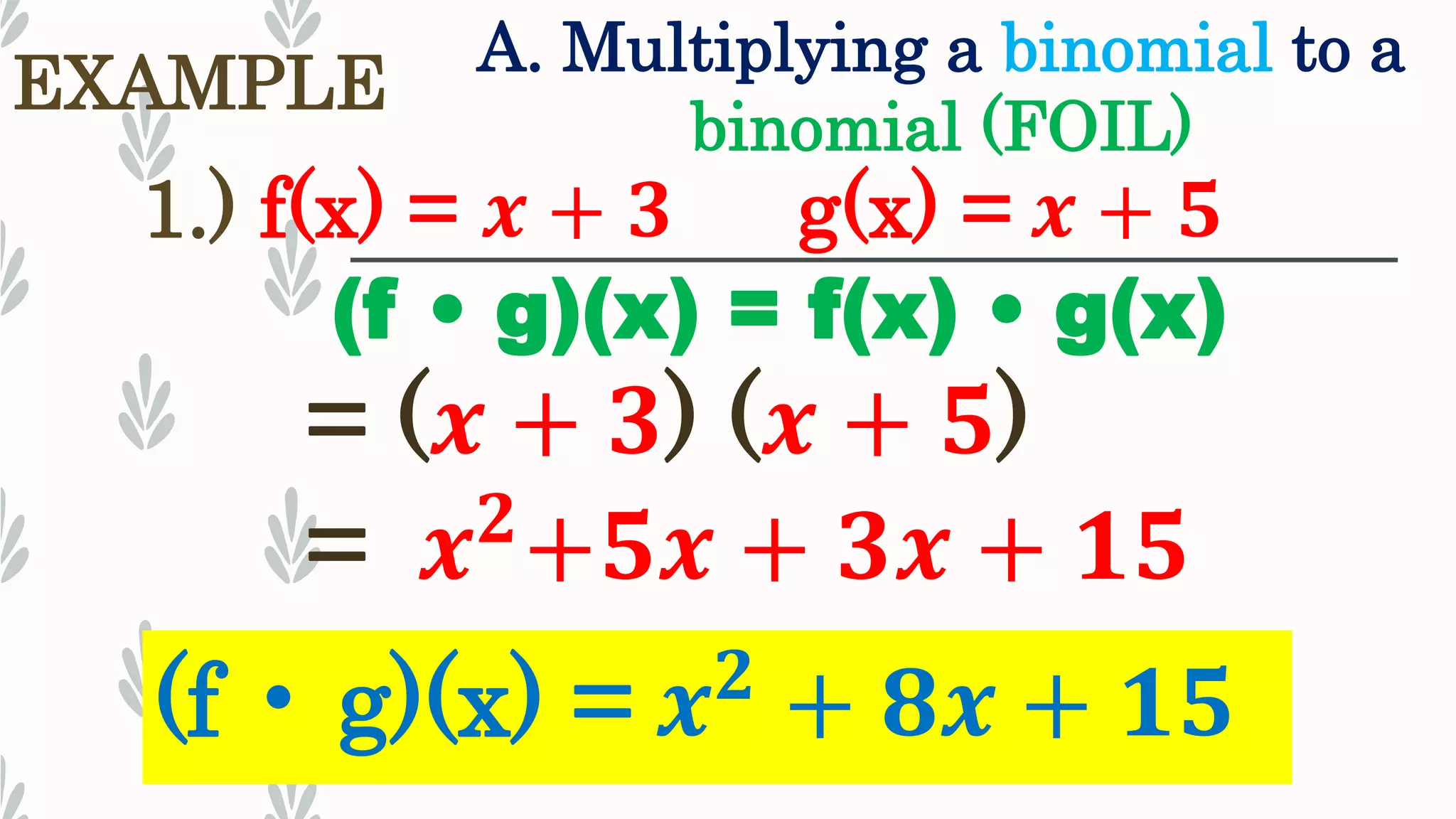 Evaluate functions & fundamental operations of functions | PPTX