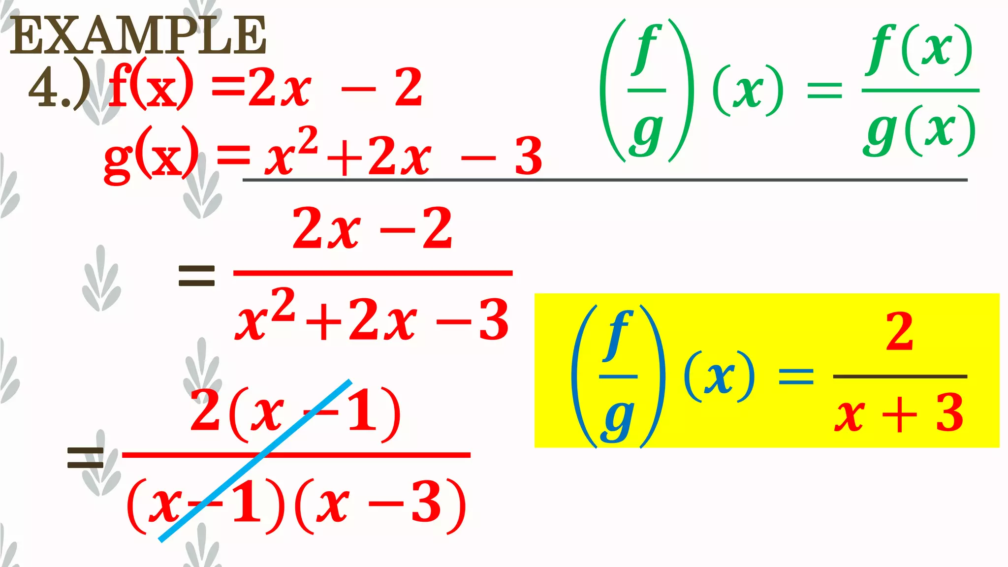 Evaluate functions & fundamental operations of functions | PPTX