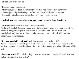 Evaluatie | PPTX