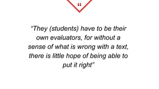 Process Writing: Evaluating | PPTX