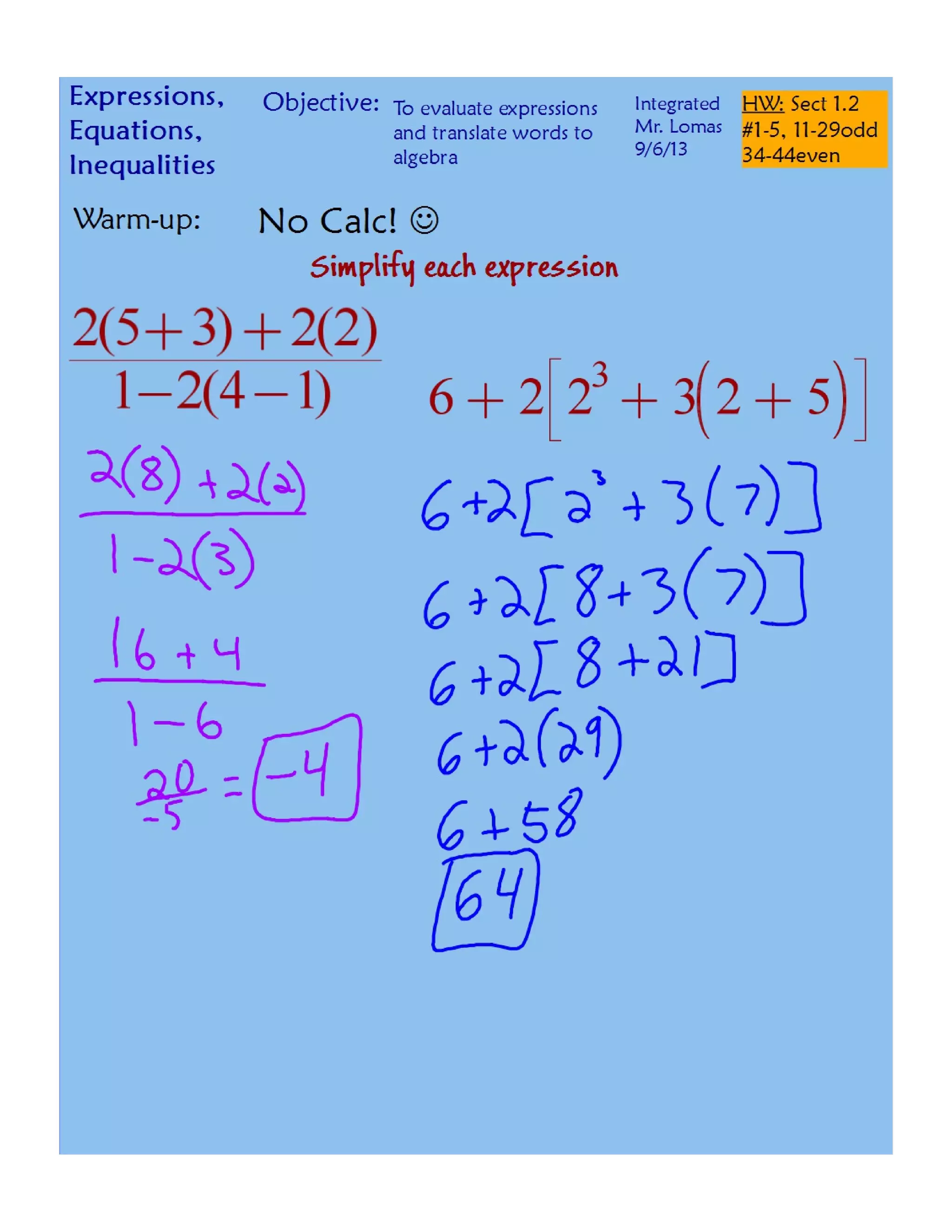 Evaluating and Translating Expressions.pdf | Web Design and HTML | Internet