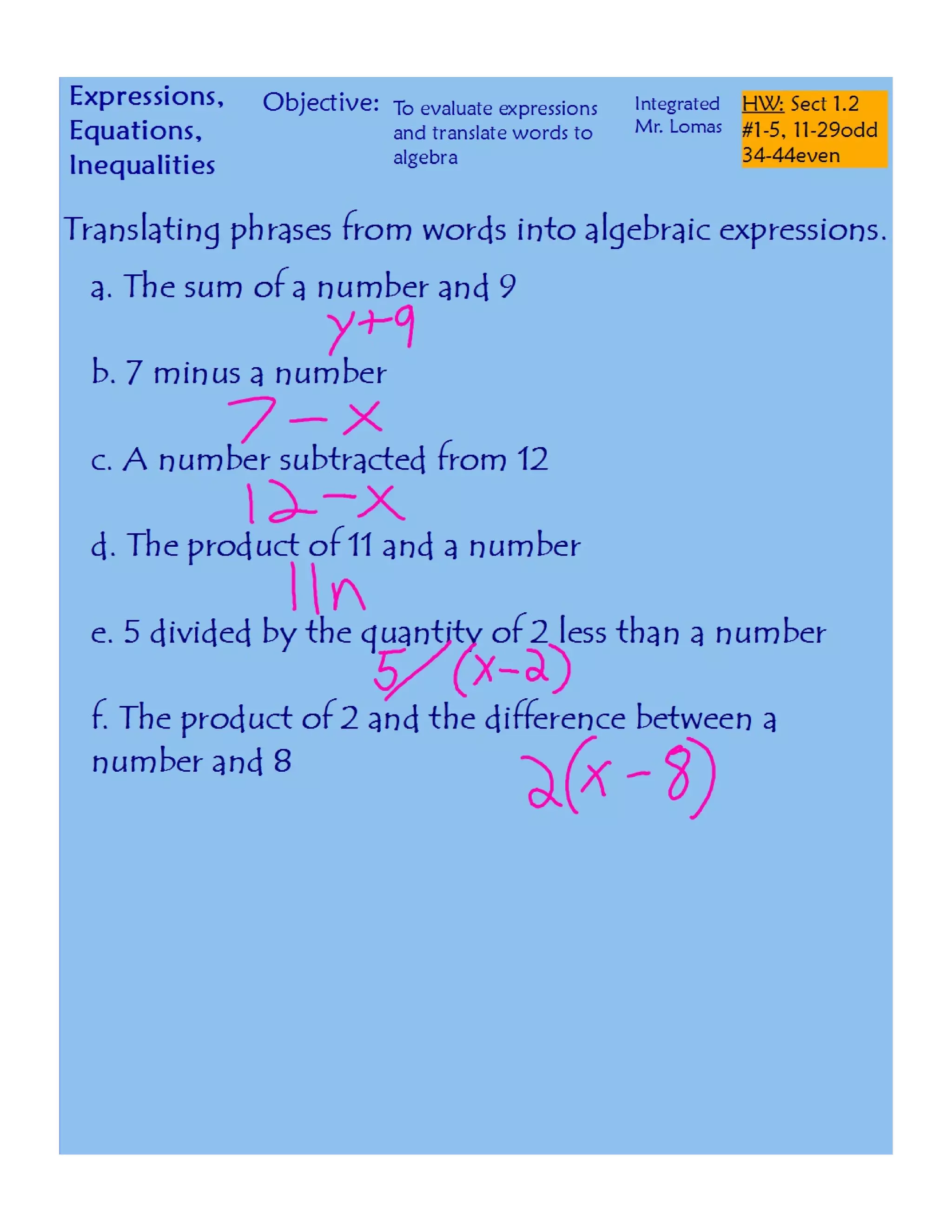 Evaluating and Translating Expressions.pdf | Web Design and HTML | Internet