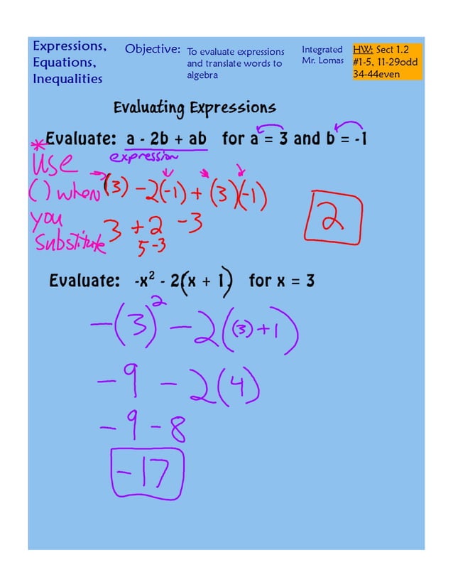 Evaluating and Translating Expressions.pdf | Web Design and HTML | Internet
