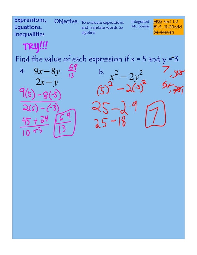 Evaluating and Translating Expressions.pdf | Web Design and HTML | Internet