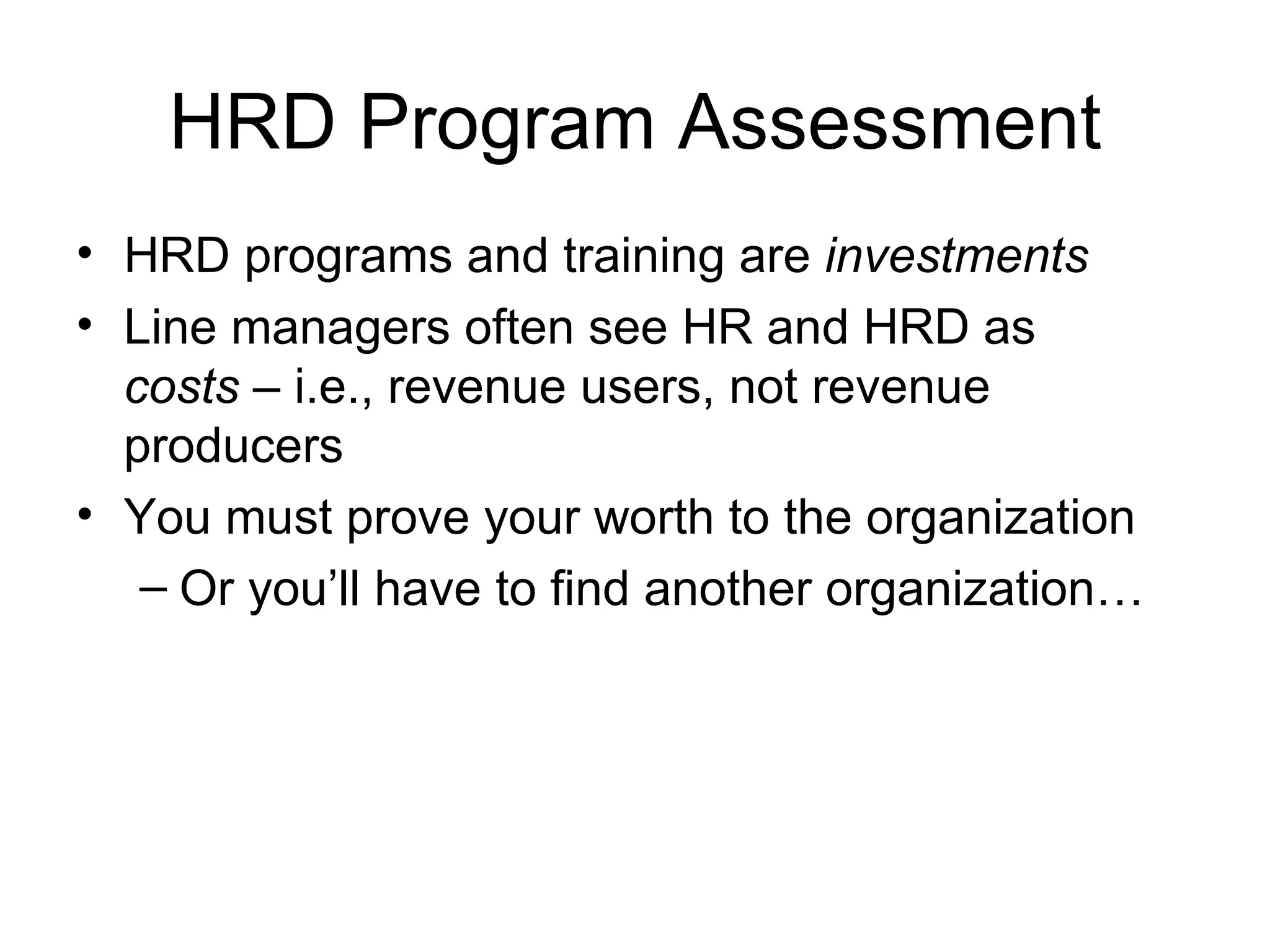 Evaluating hrd-programs | PPT