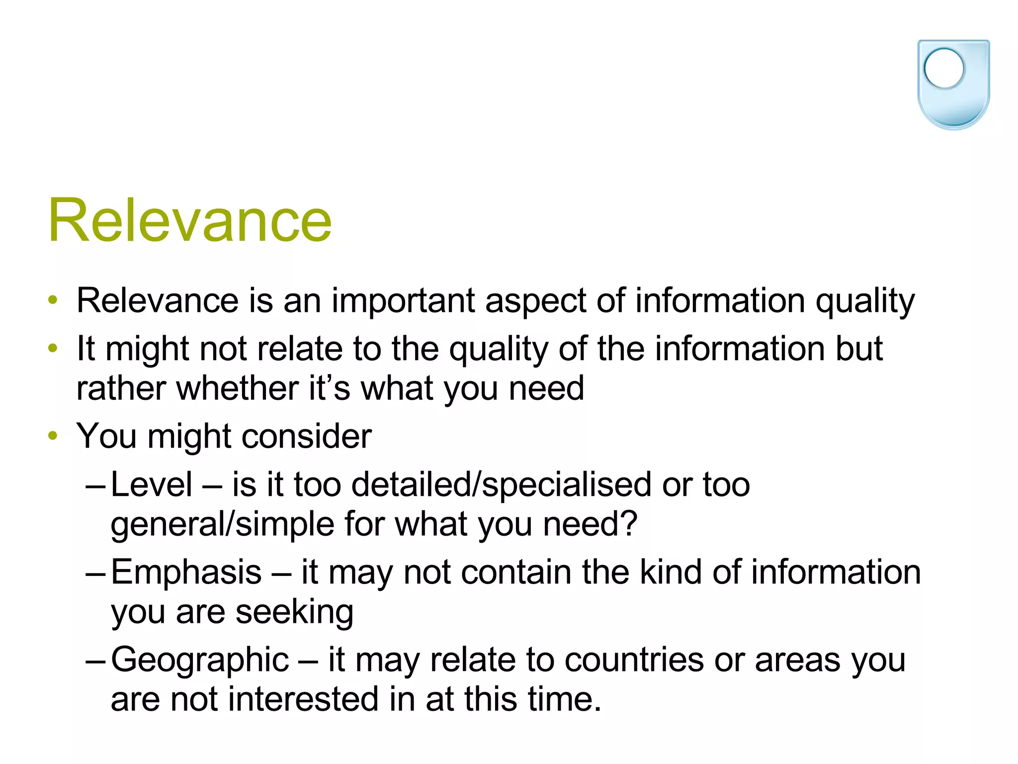 Evaluating Information | PPT