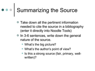 Evaluating Sources | PPT