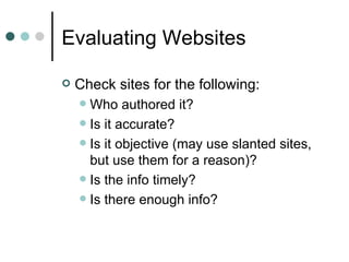 Evaluating Sources | PPT