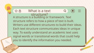Evaluating-Text-Structure_ Presentationpptx | PPTX