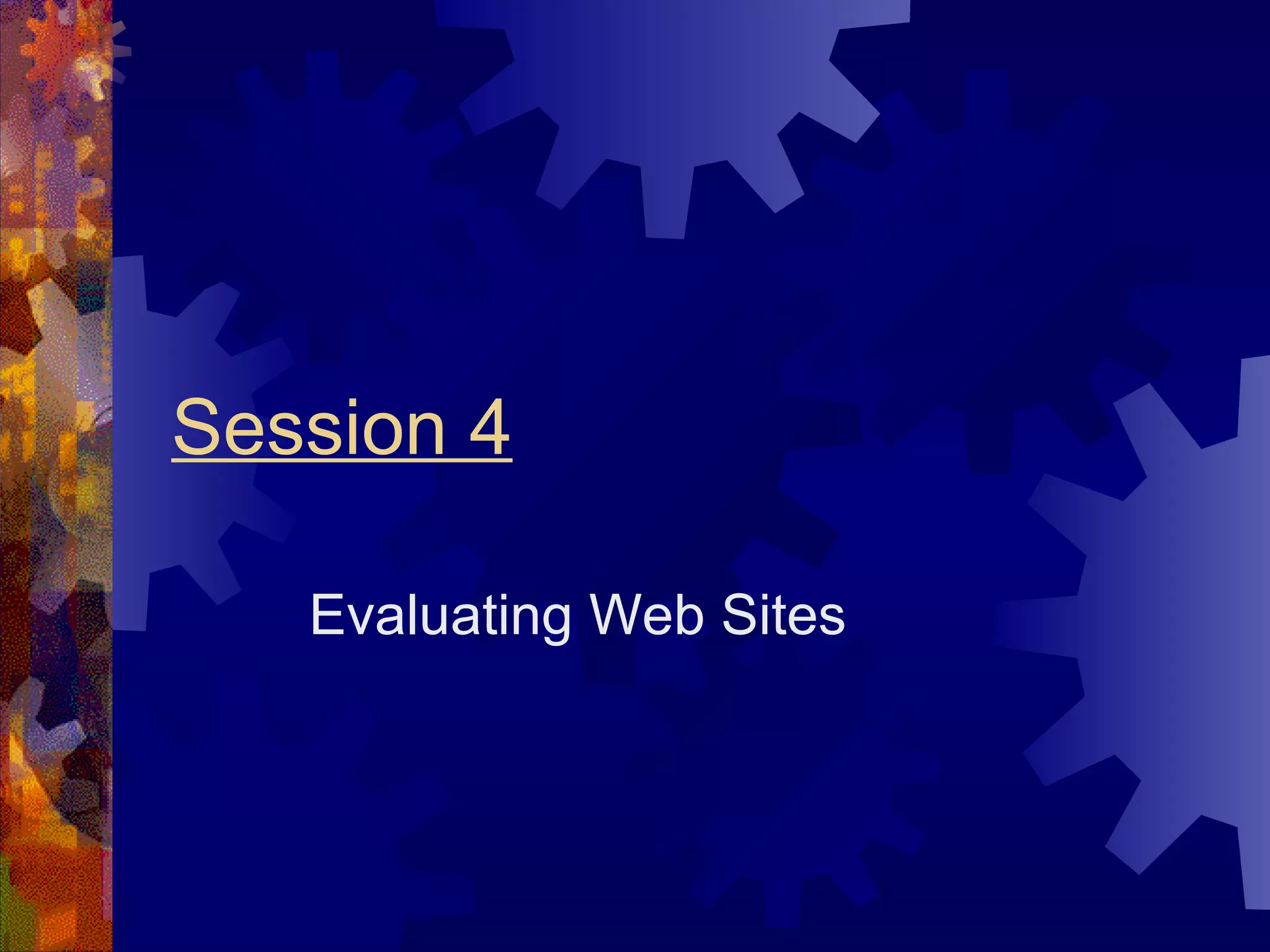 Evaluating Websites | PPT | Technology & Computing