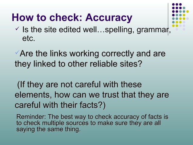 Evaluating Websites | PPT | Internet | Computing