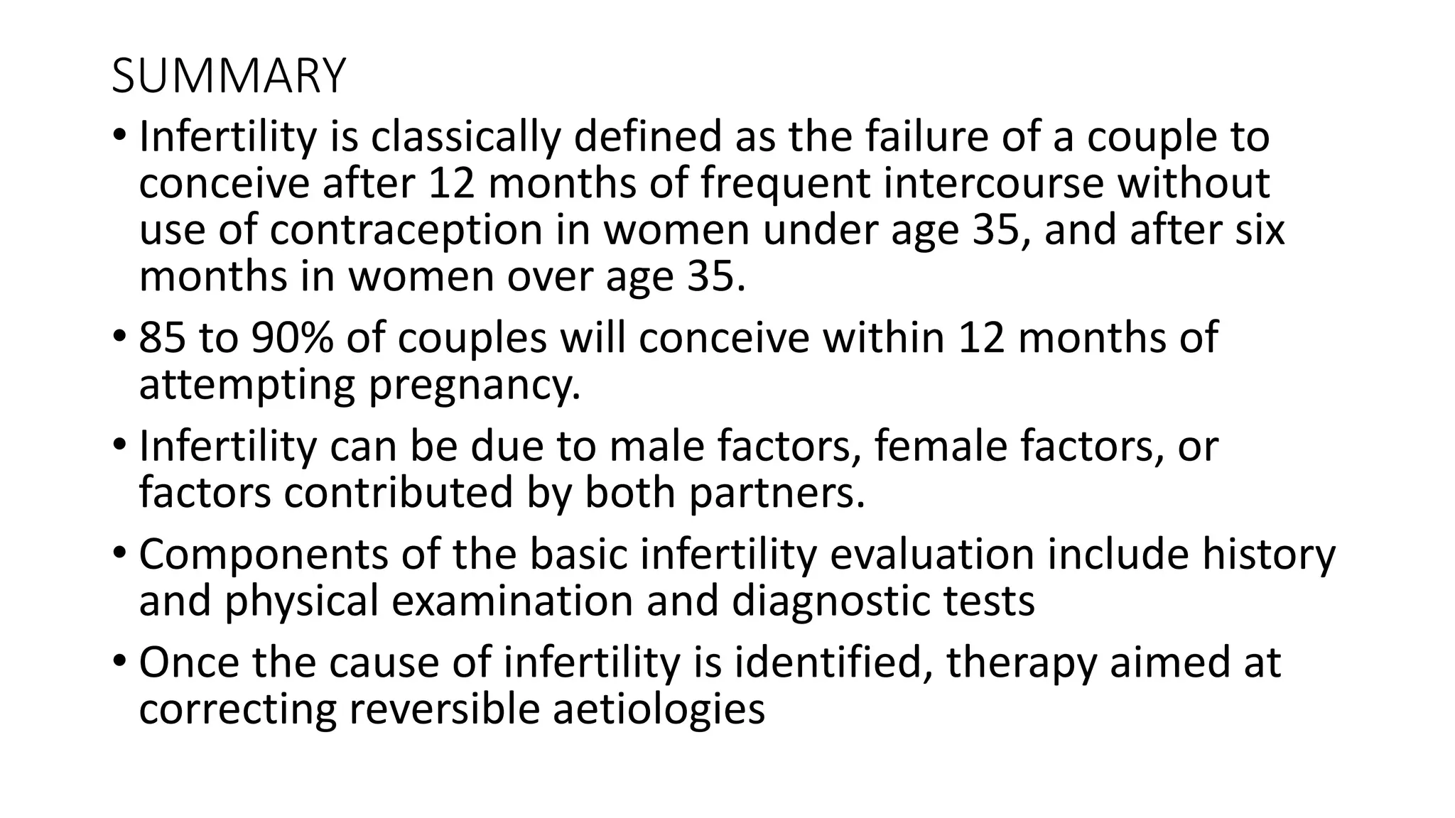 Evaluating a couple with infertility | PPTX