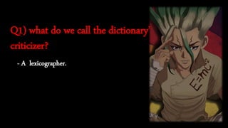 Evaluating a Dictionary | PPTX