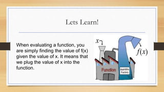 Evaluating a function | PPTX