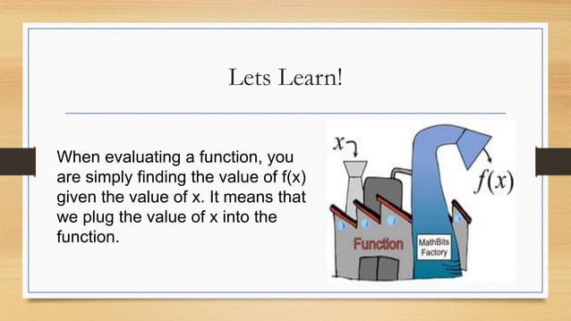 Evaluating a function | PPTX