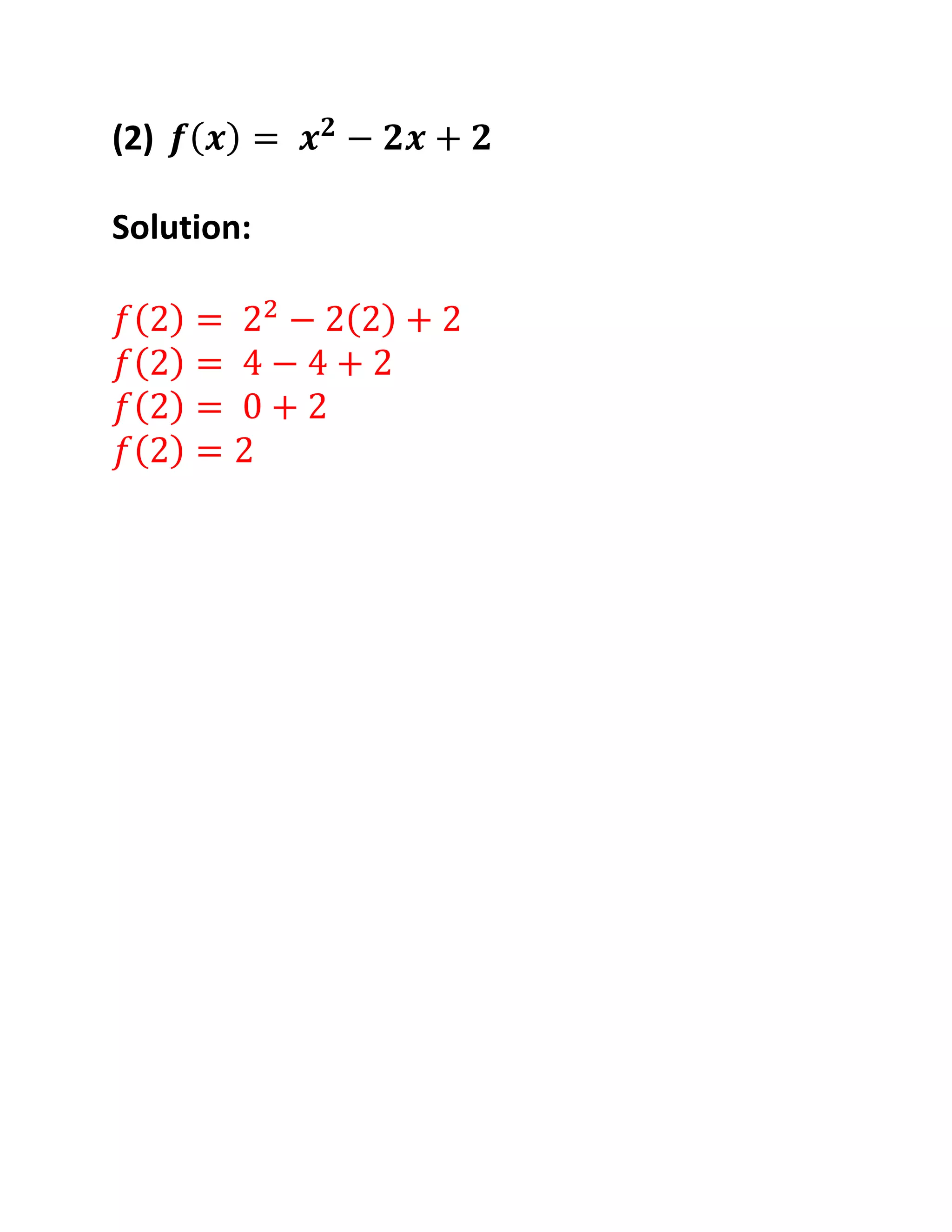 Evaluating a Function | PDF
