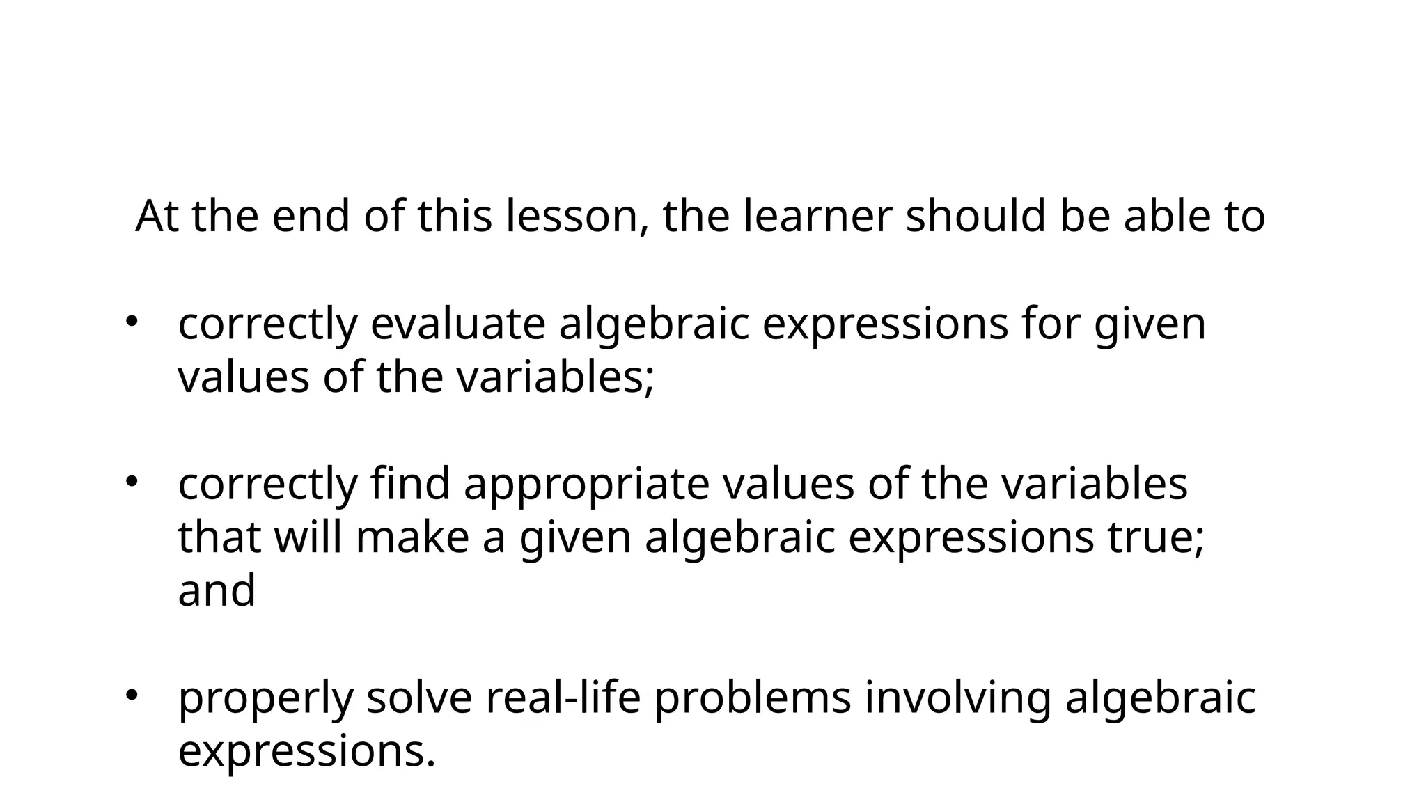 Evaluating Algebraic Expressions.pptxEvaluating Algebraic Expressions.pptx