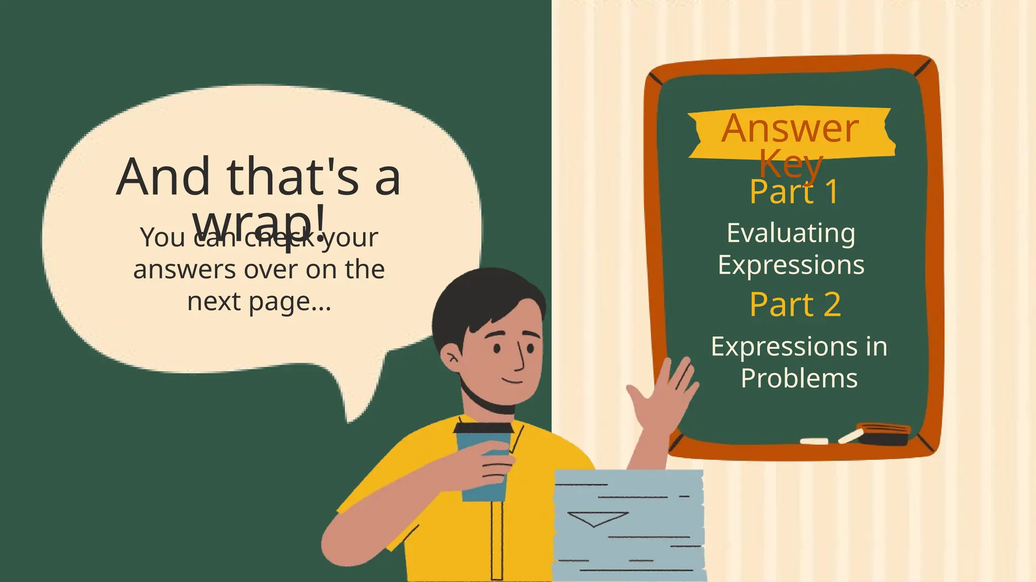 Evaluating Algebraic Expressions Math quiz Grade 6.pptx