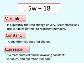 Evaluating algebraic expressions with substitution (answers) | PPTX