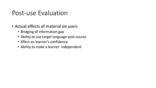Evaluating and Adapting Instructional Materials - ELT | PPTX