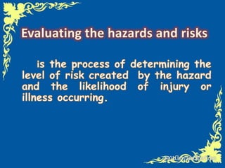 Evaluating and controlling hazards and risks | PPTX