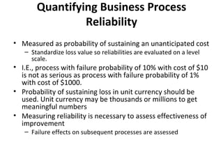 Evaluating and improving business process | PPT