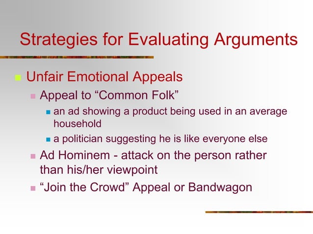 Evaluating Arguments Lesson2