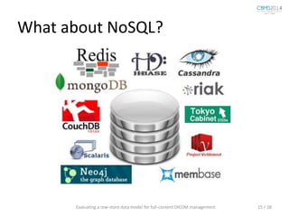 Evaluating a row-store data model for full-content dicom management | PPT